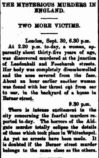 No Double Event This Time.... - Jack The Ripper Forums - Ripperology ...