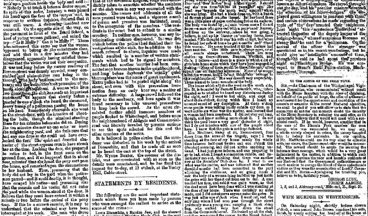 The Double Event In The Daily News - Jack The Ripper Forums ...